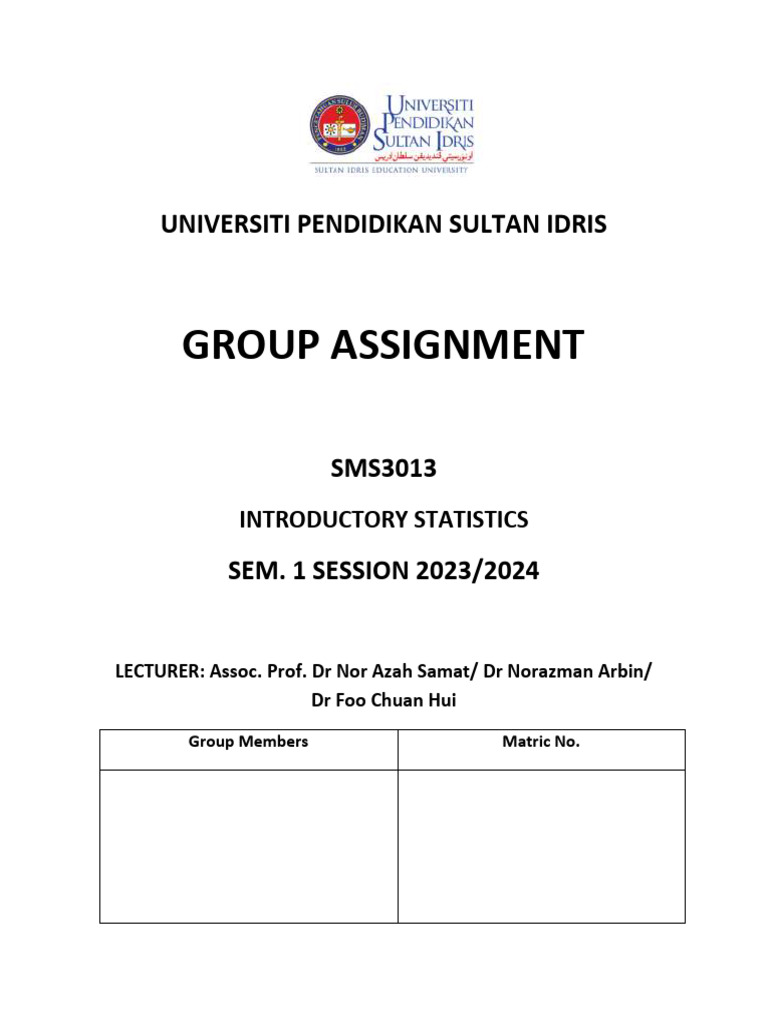 A231 Group Assignment Sms3013 | PDF | Survey Methodology | Statistics