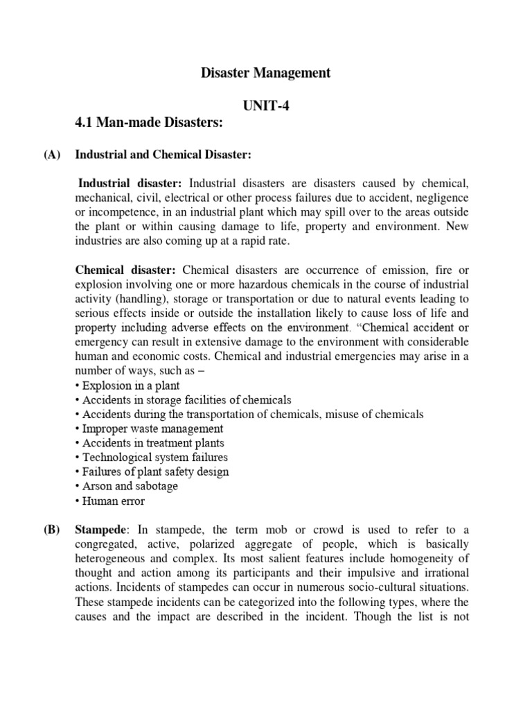 Unit-4 Disaster Management Notes | PDF | Traffic Collision | Bleach
