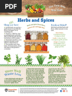 FridgeSmart Vegetable Fruit & Herb Chart | PDF | Vegetables | Dill