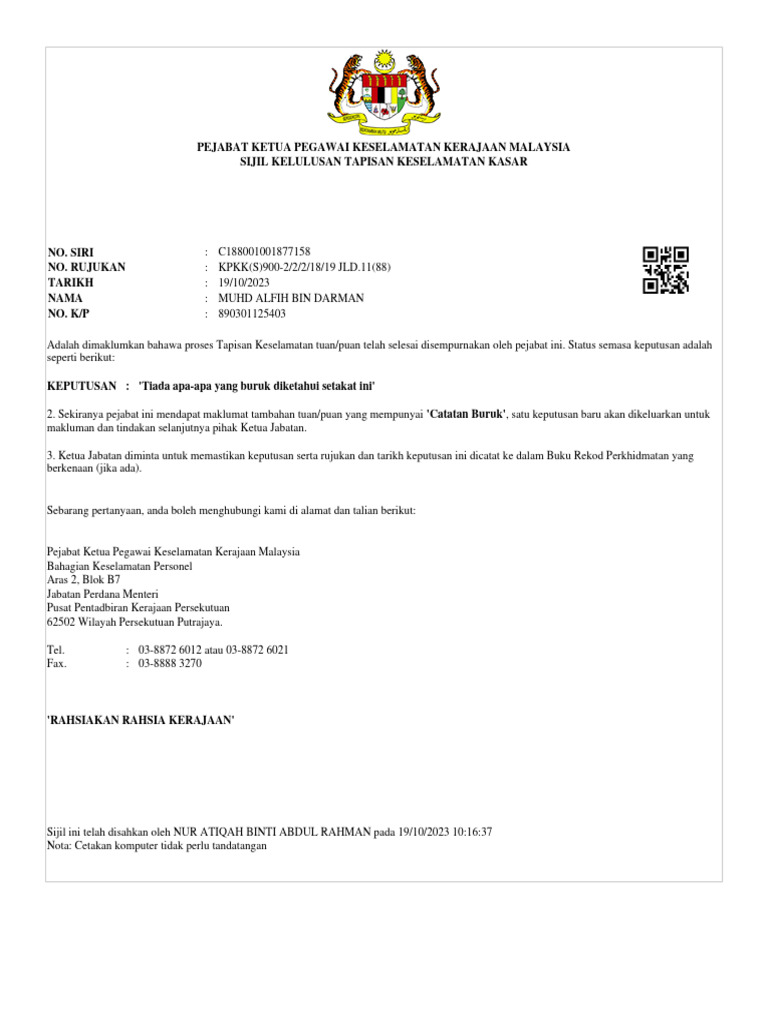 Tapisan Keselamatan | PDF