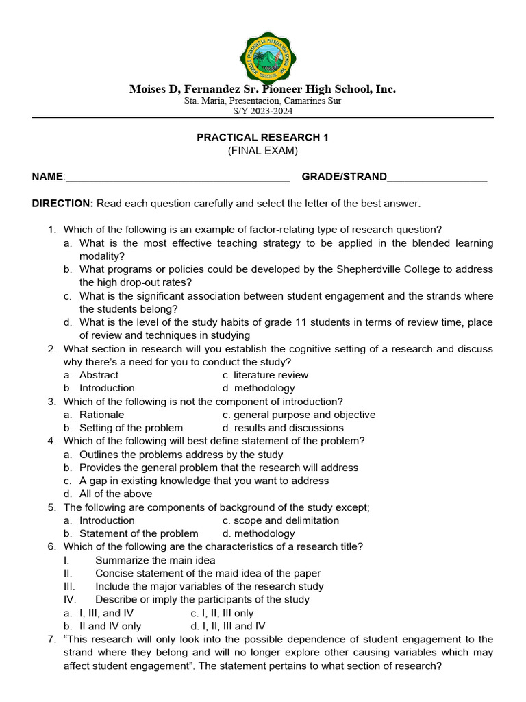 PR1 Final | PDF | Mathematics | Categorical Variable