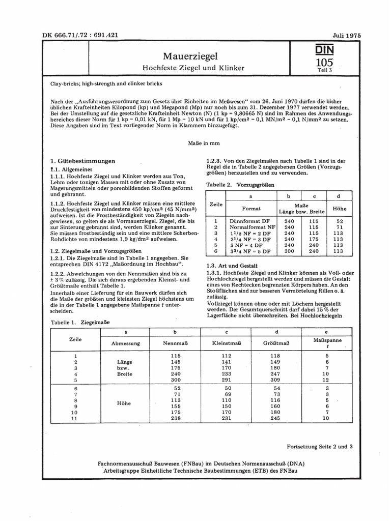 Din 105-3 1975-07 | PDF