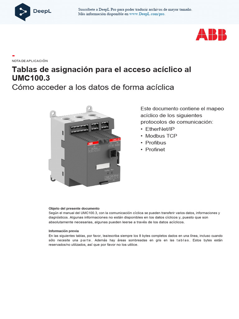 2CDC135068M0201 - C - Mapping - Tables - Acyclic - Access - UMC100.3 Es ...