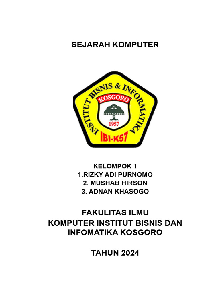 Sejarah Komputer | PDF | Komputer