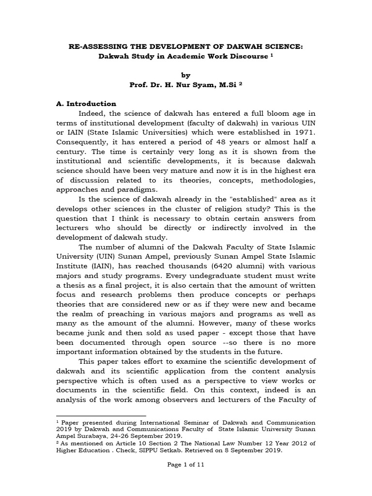 1 Prof Nursyam_Makalah Icondac 24-9-2019 | PDF | Science | Knowledge