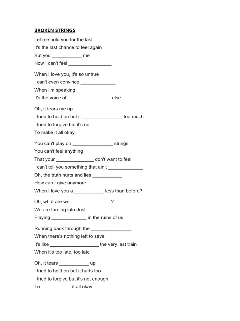 Broken Strings | PDF