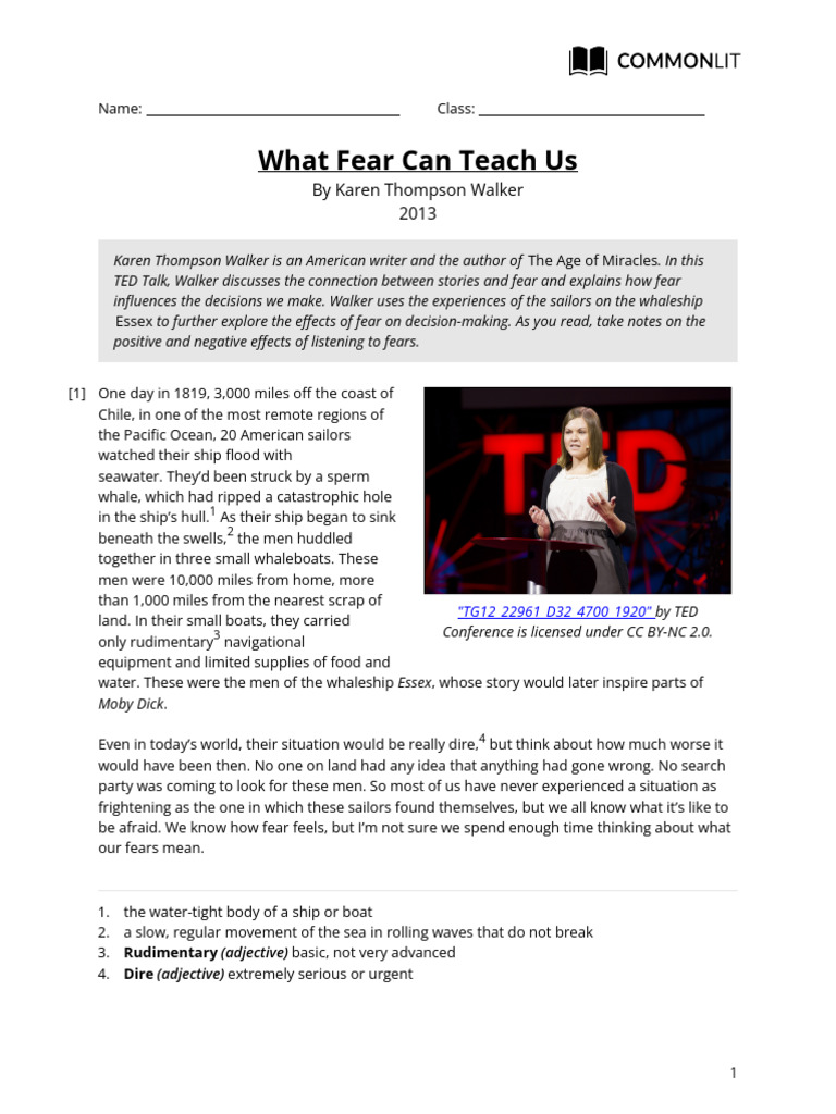 What Fear Can Teach Us-Student | PDF | Philosophy | Young Adult
