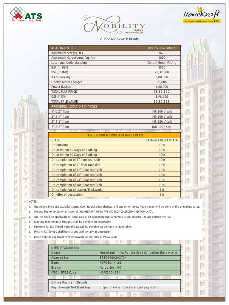 Nobility Price List and Payment Plan (9-8-19) | PDF | Taxes | Payments