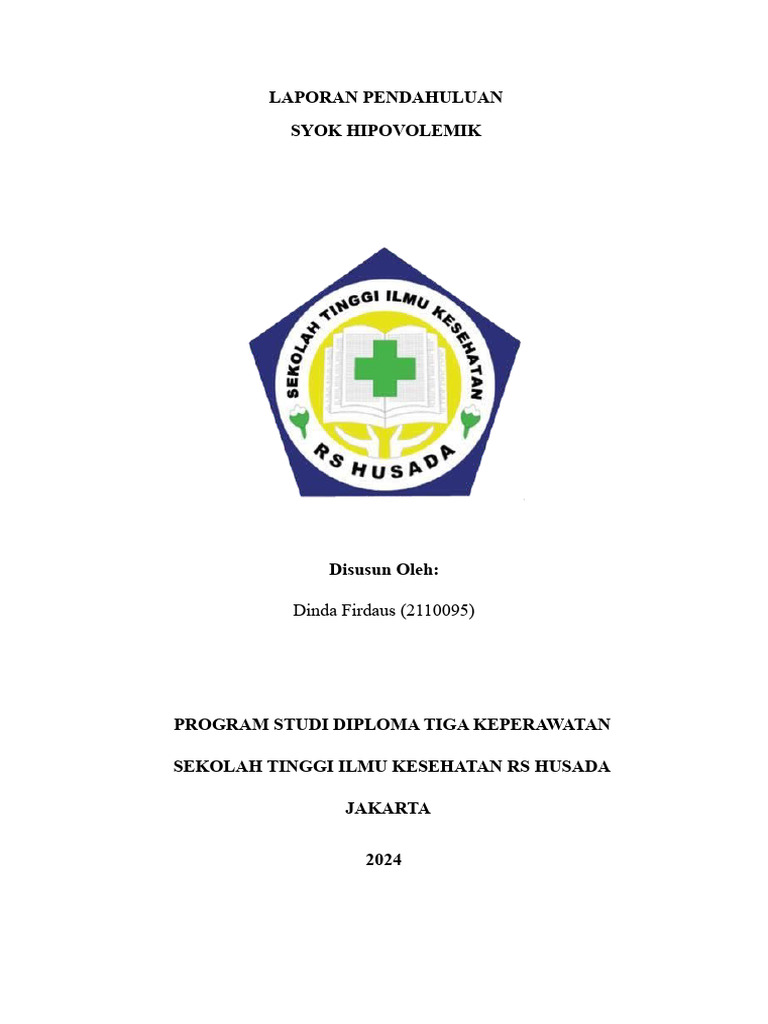 Pathway Syok Hipovolemik dalam Keperawatan | PDF | Sains & Matematika