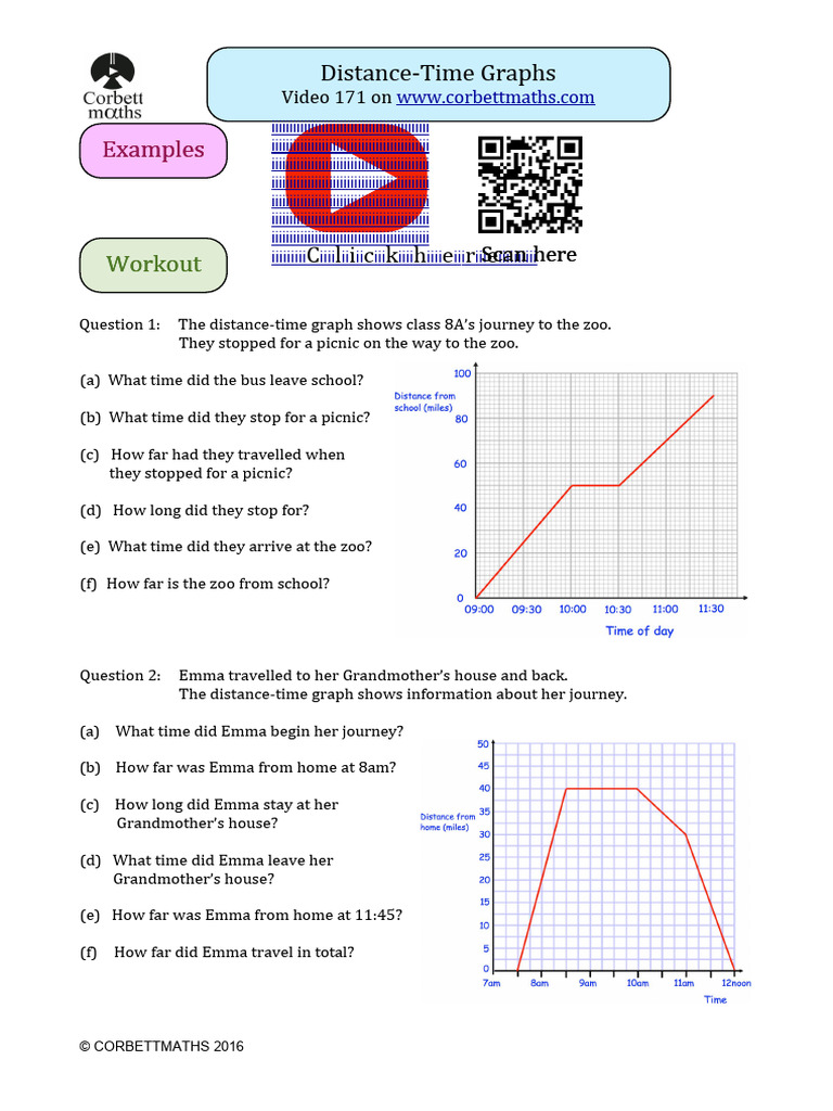 Distance Time Graphs PDF | Download Free PDF | Speed | Transport