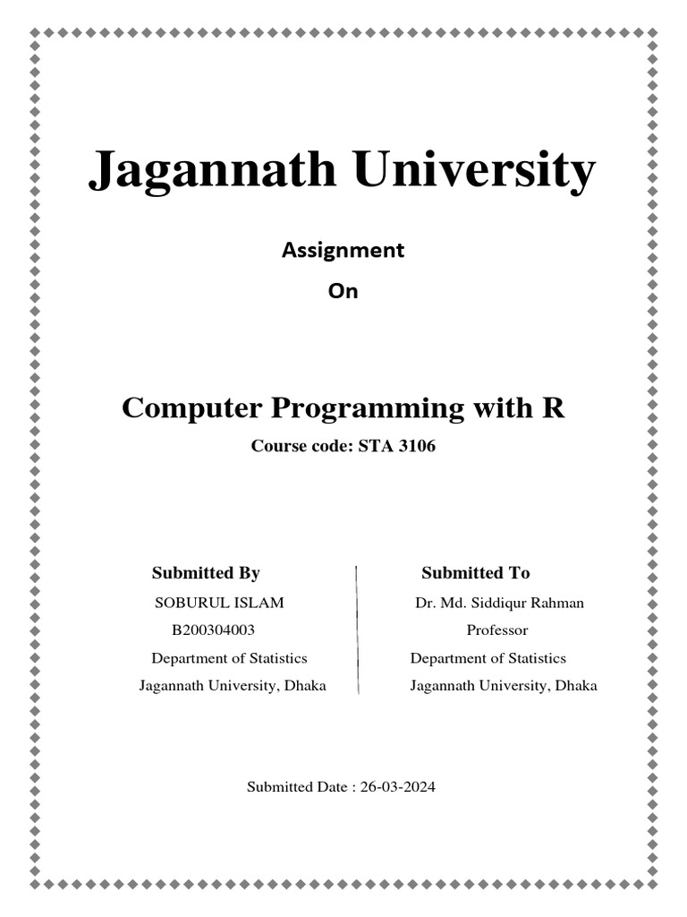 R Programming Assignment | PDF | Computing | Computer Science