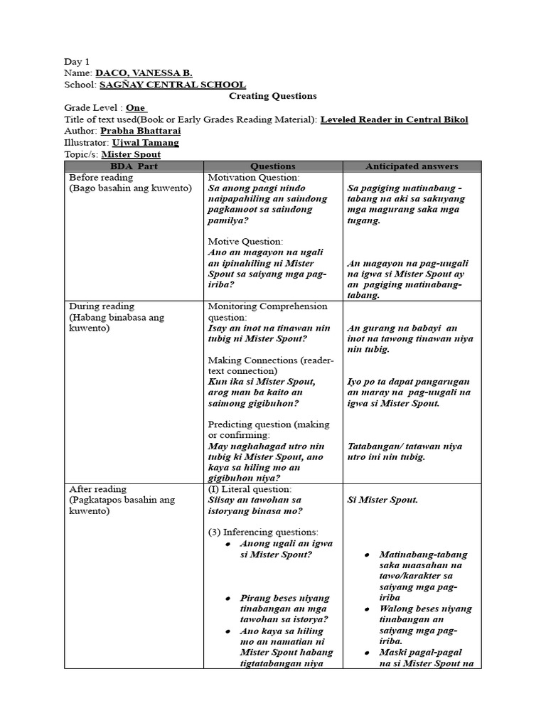 Day 1 ACTIVITY | PDF