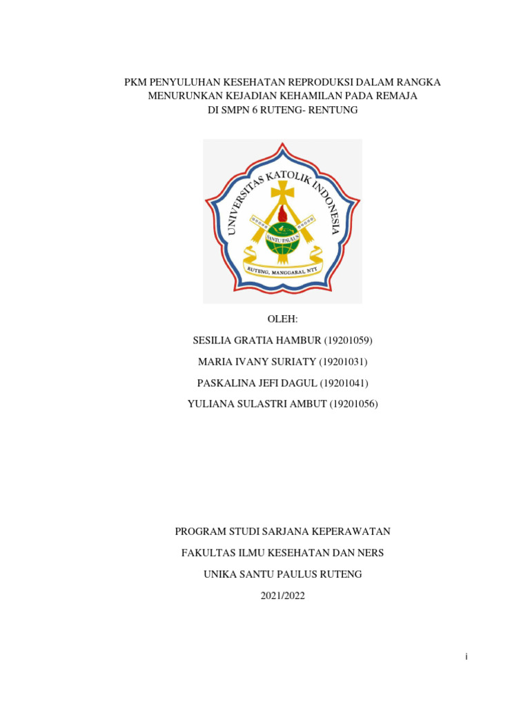 Proposal PKM-PM Penyuluhan Kesehatan Reproduksi | PDF