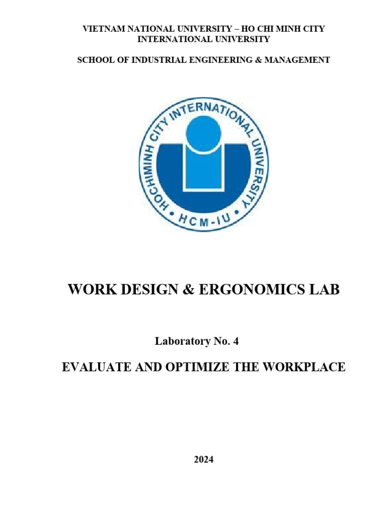 Lab 4 - Evaluate and Optimize the Workplace | PDF | Human Factors And ... Lab 4 - Evaluate and Optimize the Workplace | PDF | Human Factors And ...