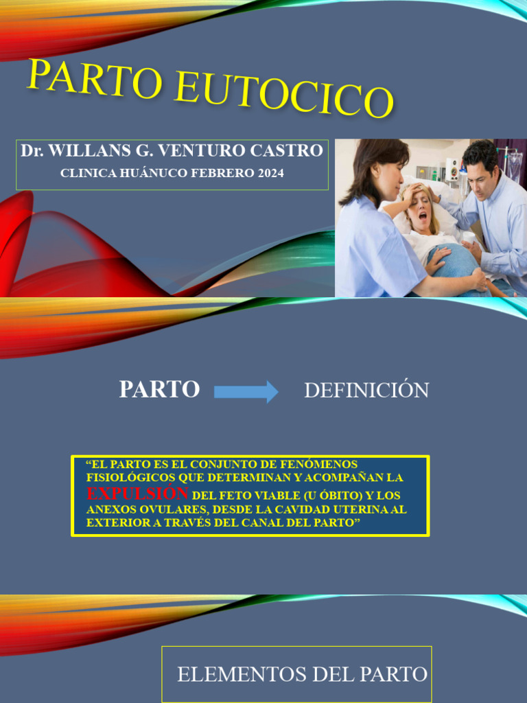 Parto Eutócico: Definición y Elementos | PDF | Parto | Pelvis