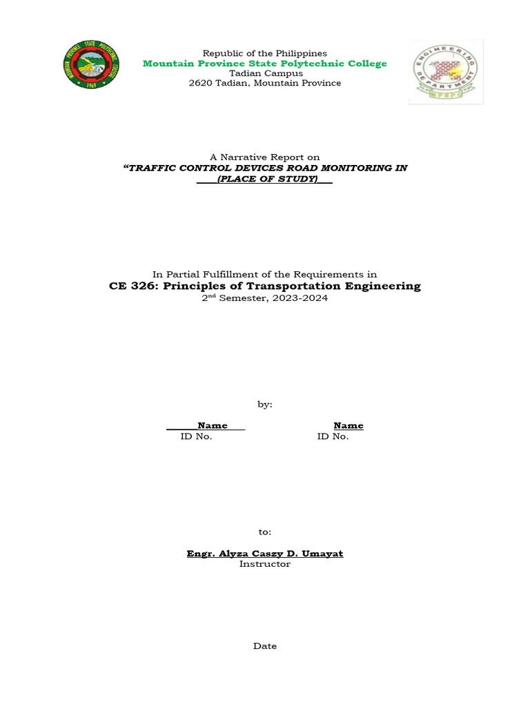 TCD Road Monitoring Narrative Report | Download Free PDF | Road