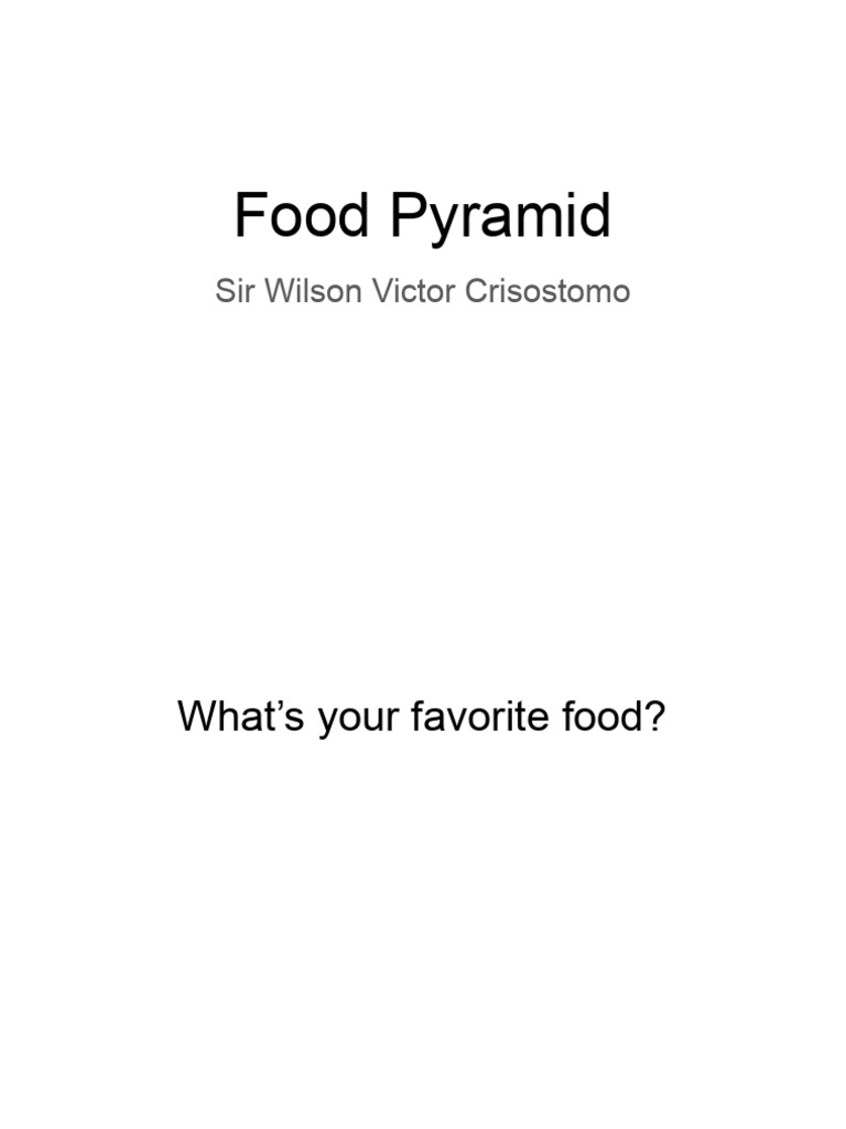 Food Pyramid | PDF
