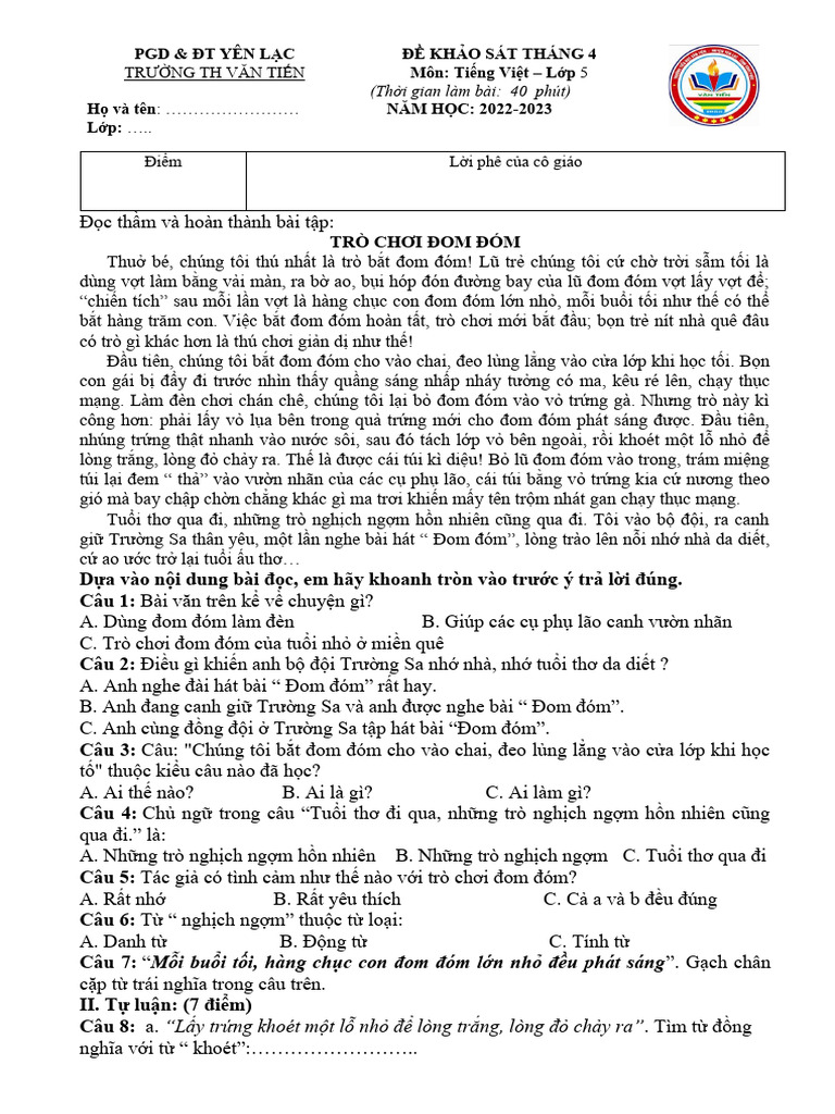 De Lop 5 Thang 4 195202310 | PDF