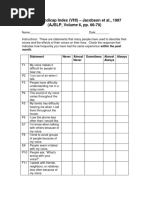 VHI-10 Patient Questionnaire Guide | PDF | Language Arts & Discipline