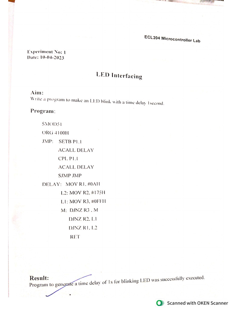 Interfacing 8051 | PDF