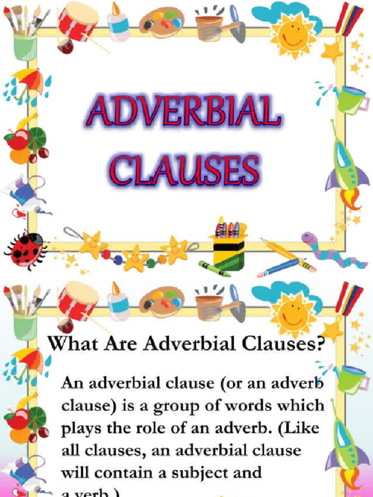 Adverbial Clauses | PDF