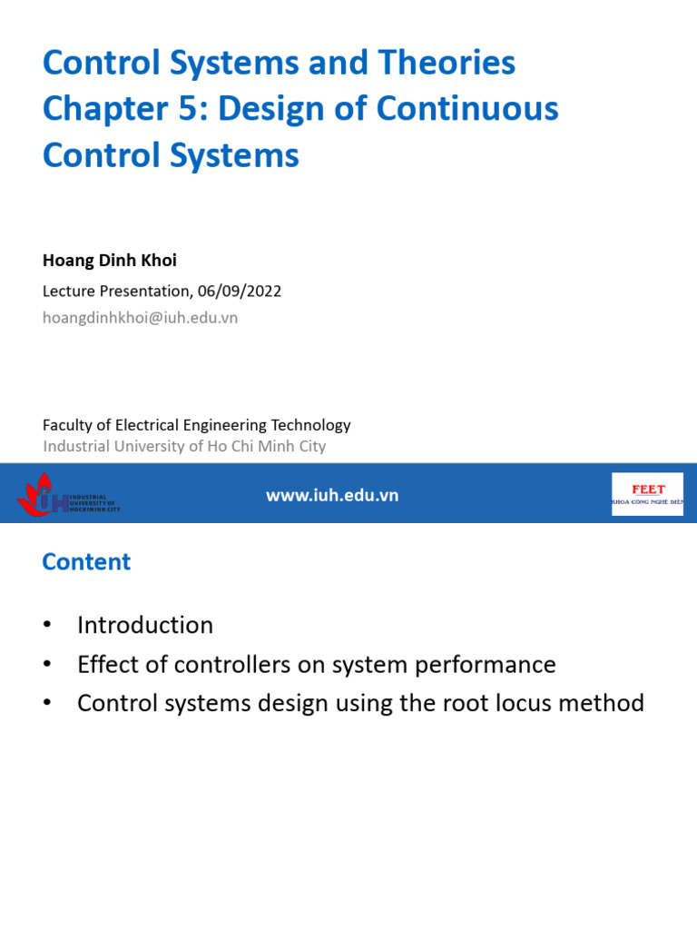 KTDKTD Chuong5 IUH Eng | PDF | Control Theory | Control Engineering