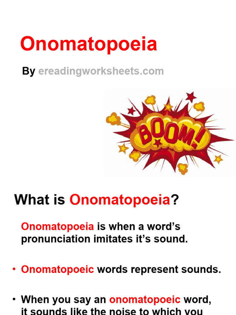 Onomatopoeia Lesson | PDF
