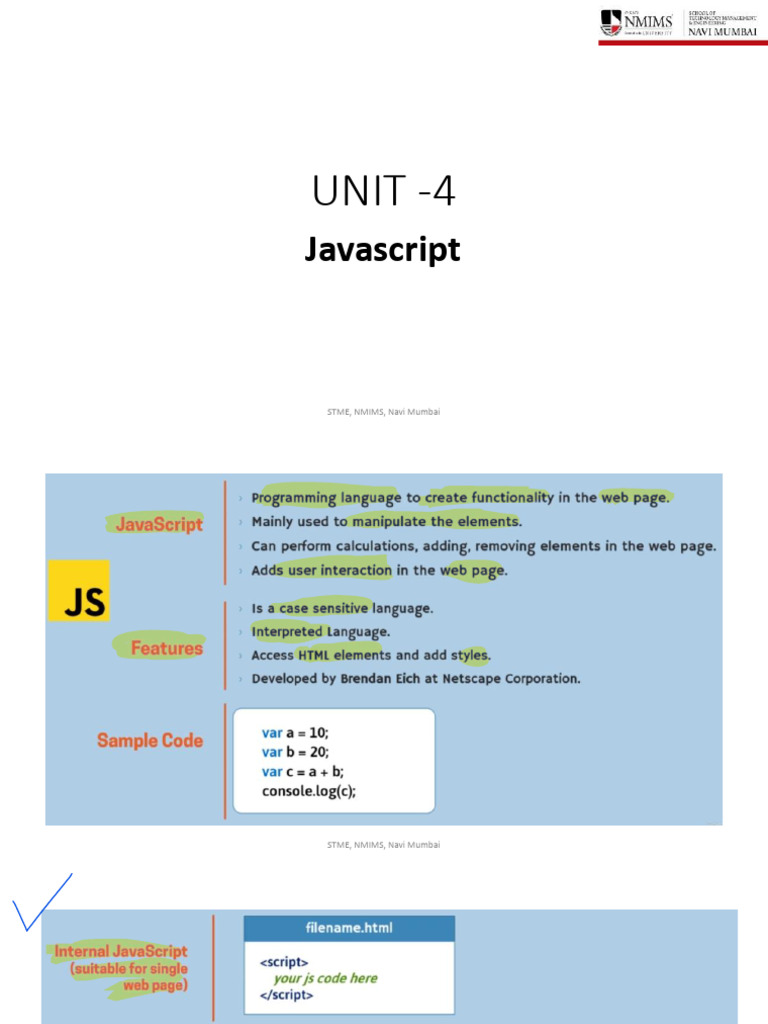 Unit - 4 | PDF | Java Script | Html Element Unit - 4 | PDF | Java Script | Html Element