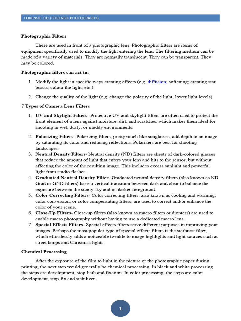 Forensic 1 Semi Finals Lesson | PDF | Optics | Imaging
