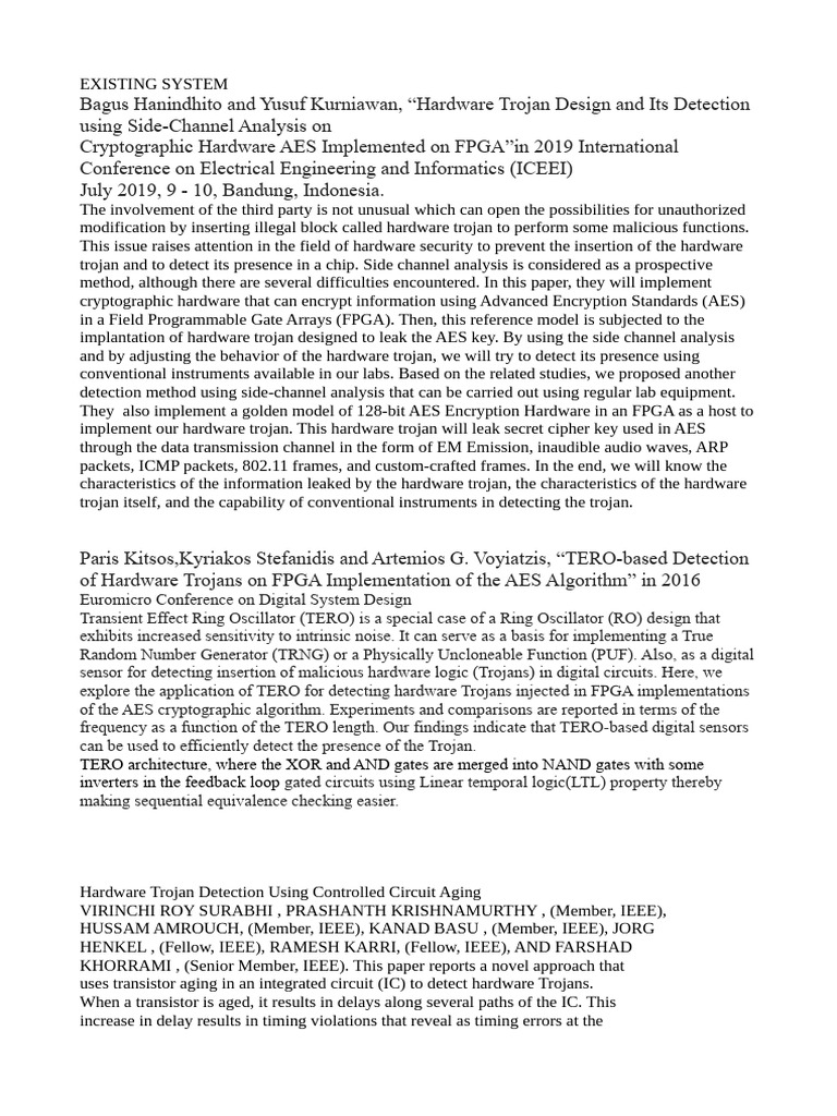 Hardware Trojan Detection in FPGA Systems | PDF | Logic Gate | Field ...