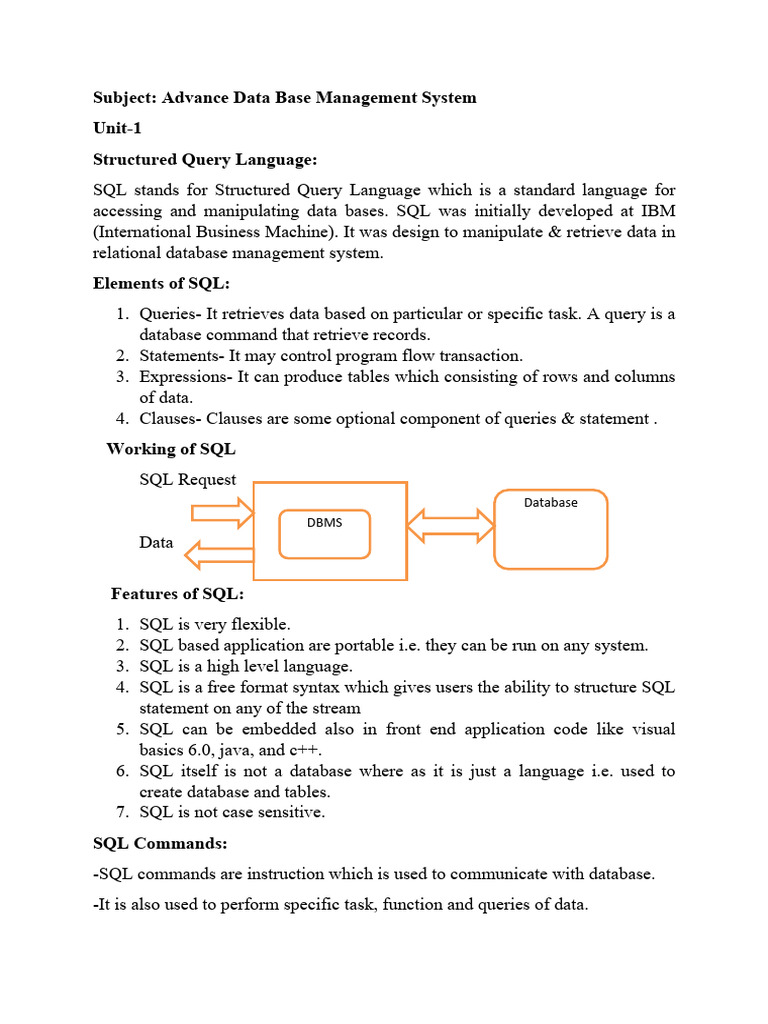Unit 1 ADBMS | Download Free PDF | Sql | Database Transaction