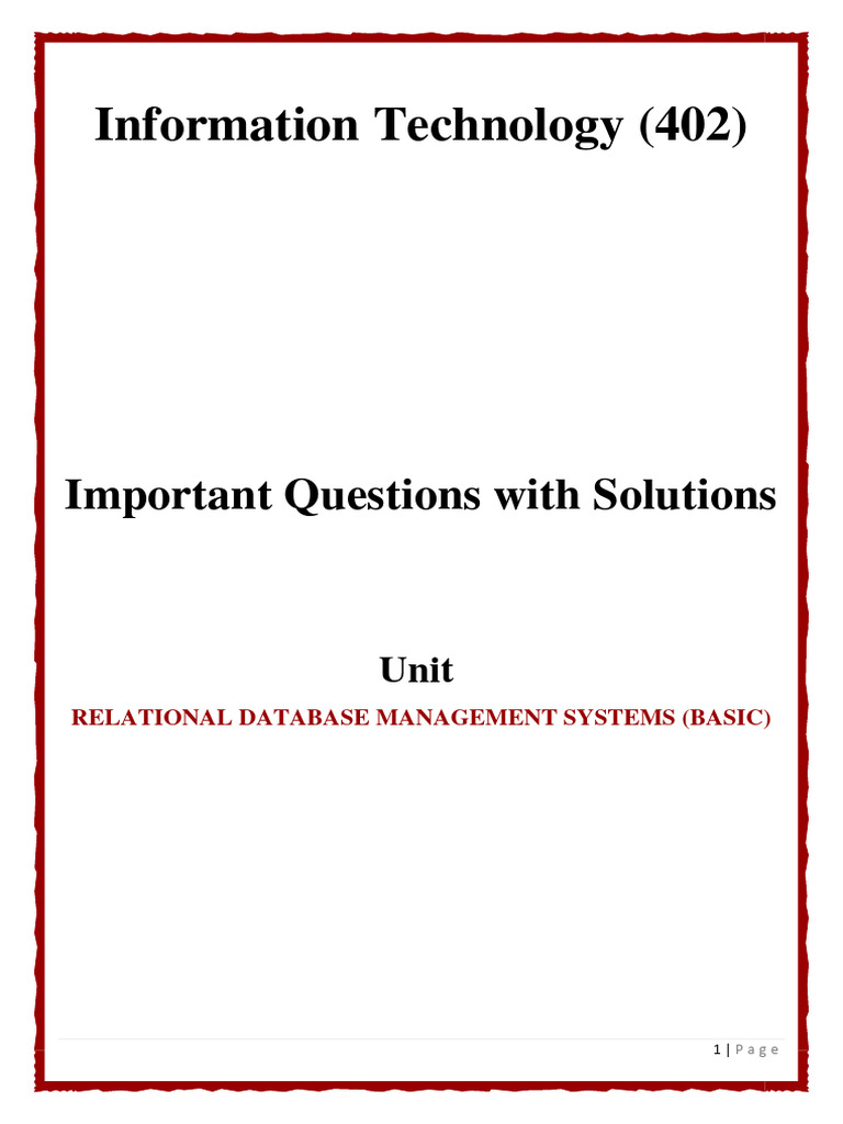Understanding RDBMS with Examples | PDF | Relational Database | Databases