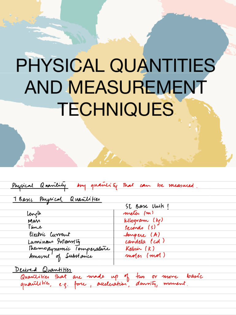Physical Quantities and Measurement Techniques | PDF | Accuracy And ...
