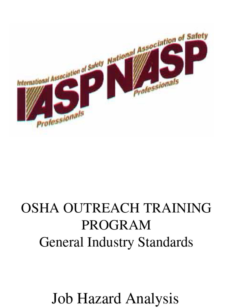 OSHA Job Hazard Analysis | PDF | Occupational Safety And Health ...
