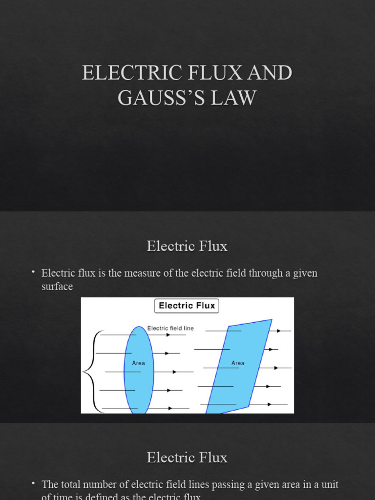 Electric Flux and Gauss's Law Explained | PDF | Science & Mathematics