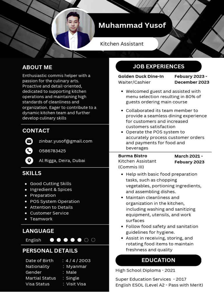 Culinary Skills and Experience Summary | PDF | Chef | Cooking