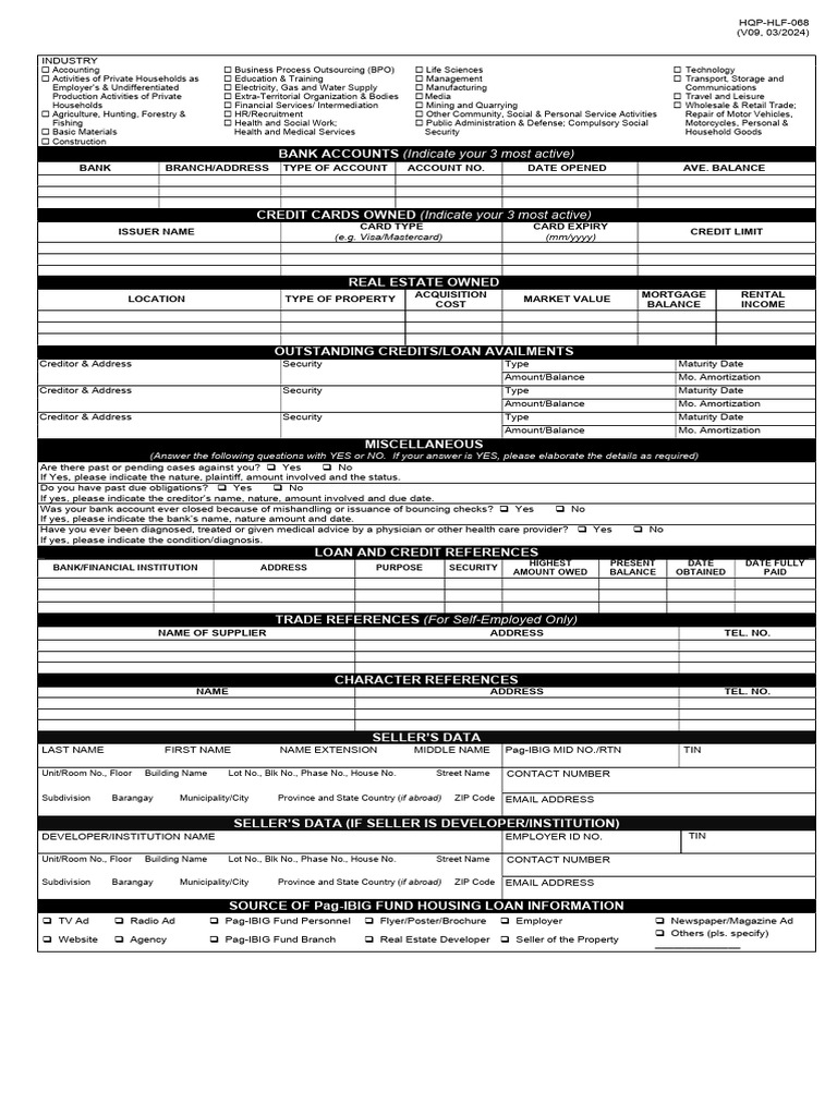 Pag-ibig Housing Loan Application P2 | PDF | Credit | Finance & Money Management