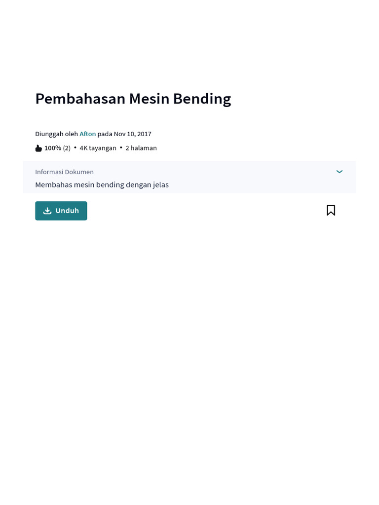 Pembahasan Mesin Bending - PDF | PDF