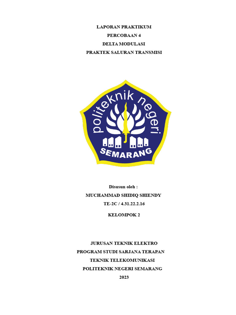 Praktikum Delta Modulation Teknik Telekomunikasi | PDF