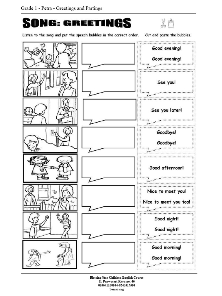 Unit 1 - Greeting and Parting - 2018 | PDF | Home & Garden | Self ...