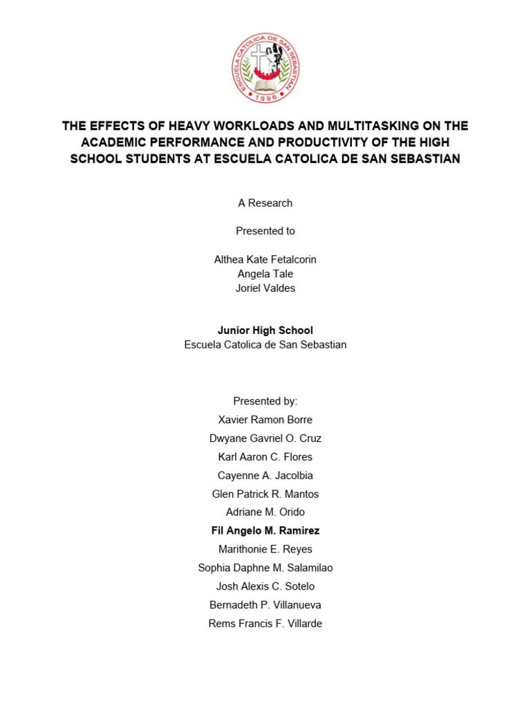 Group 2 Final Paper Chapters 1 3 | PDF | Mean | Workload