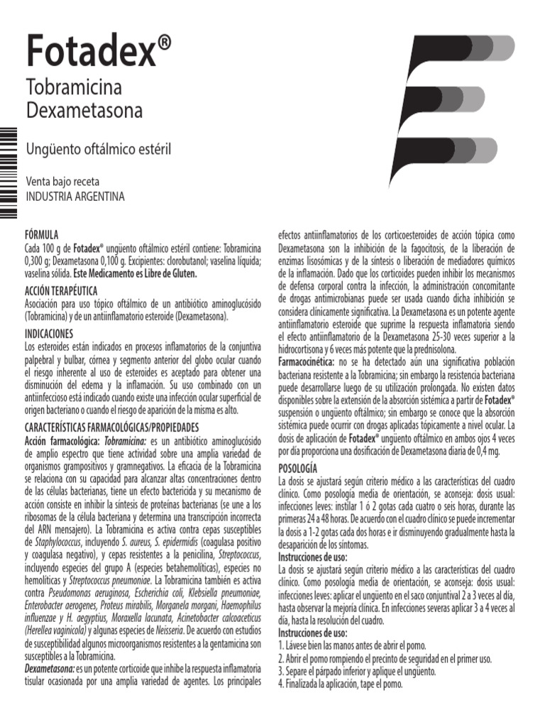Fotadex Unguento | PDF | Corticosteroides | Antiinflamatorio