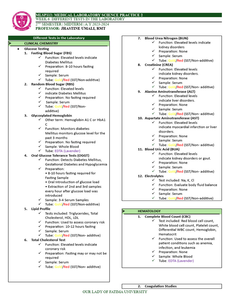 MLSP Reviewer | PDF | Blood Plasma | Infection
