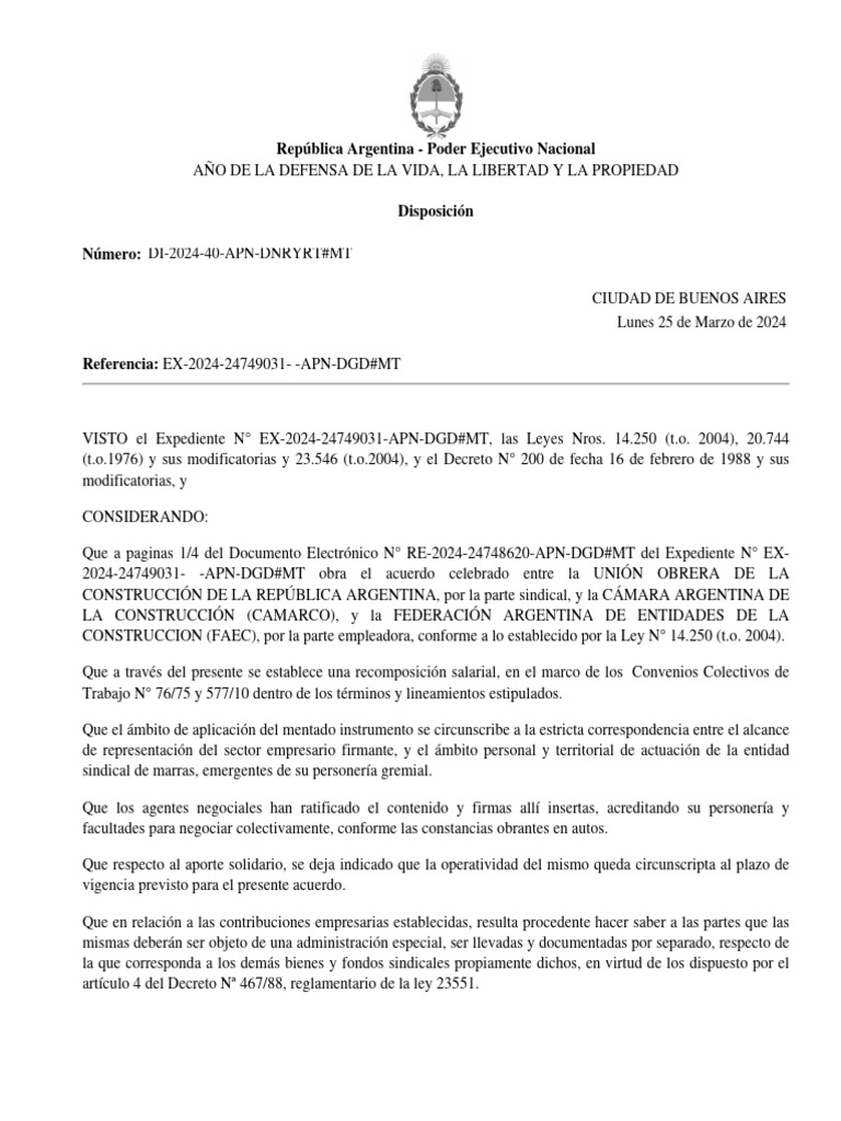 778da9 Homoloagacionmarzo | PDF | Derecho laboral | Sindicato