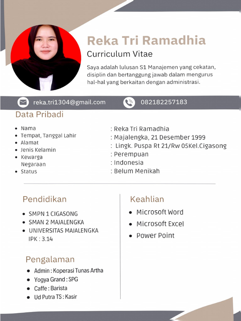 CV Reka Tri R | PDF
