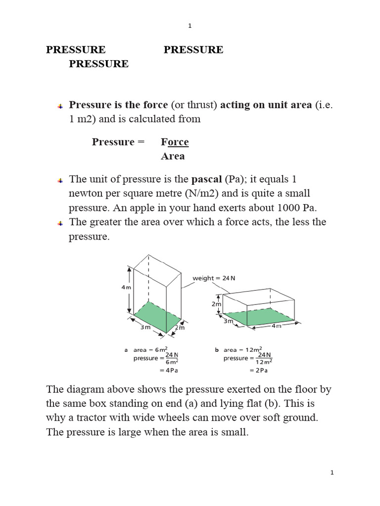 PRESSURE | PDF | Pressure | Pressure Measurement