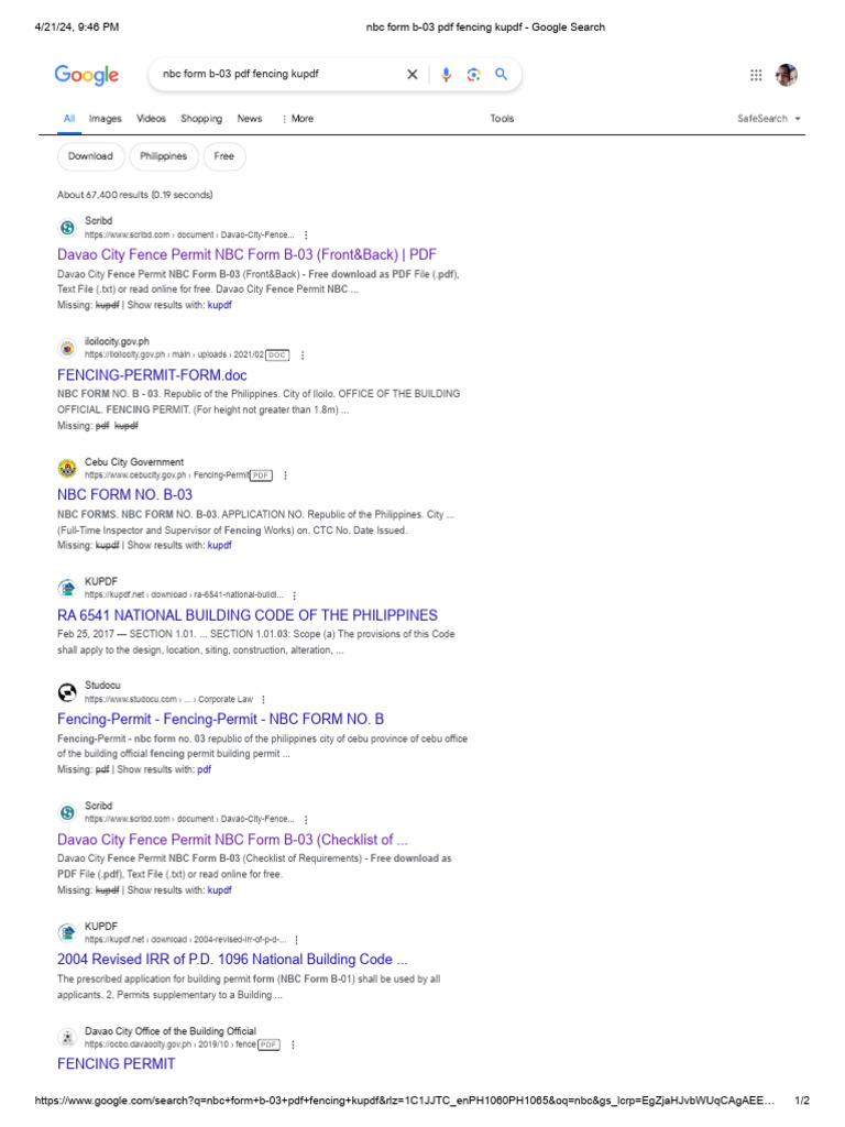 NBC Form b-03 PDF Fencing Kupdf - Google Search | PDF | Software | Computing