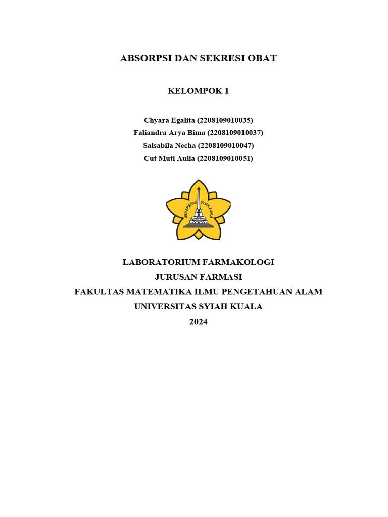 Absorpsi Dan Sekresi Obat Finale | PDF