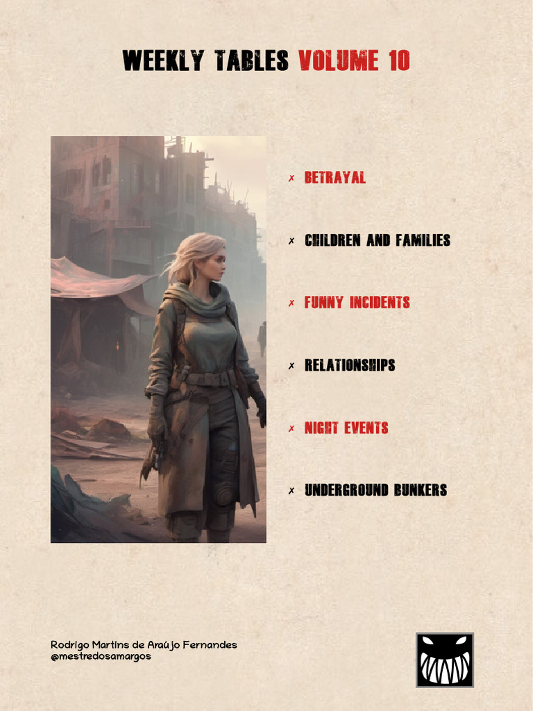 Weekly Tables Vol10 | PDF | Sibling | Ghosts