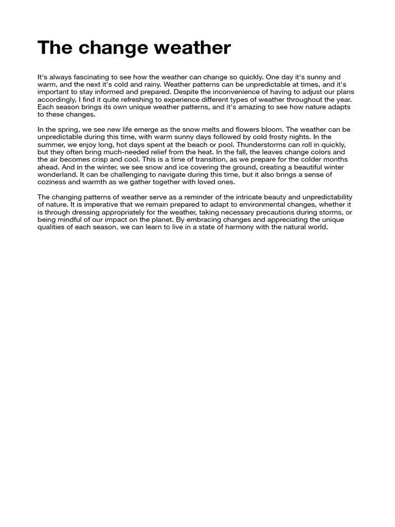 Change Weather | PDF